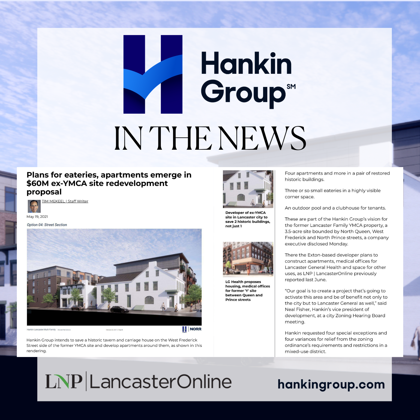 Plans for eateries, apartments emerge in $60M ex-YMCA site ...